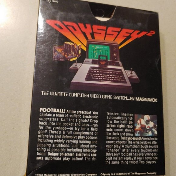 Odyssey | Video Games & Consoles | 978 Odyssey 2 Football Video Game ...